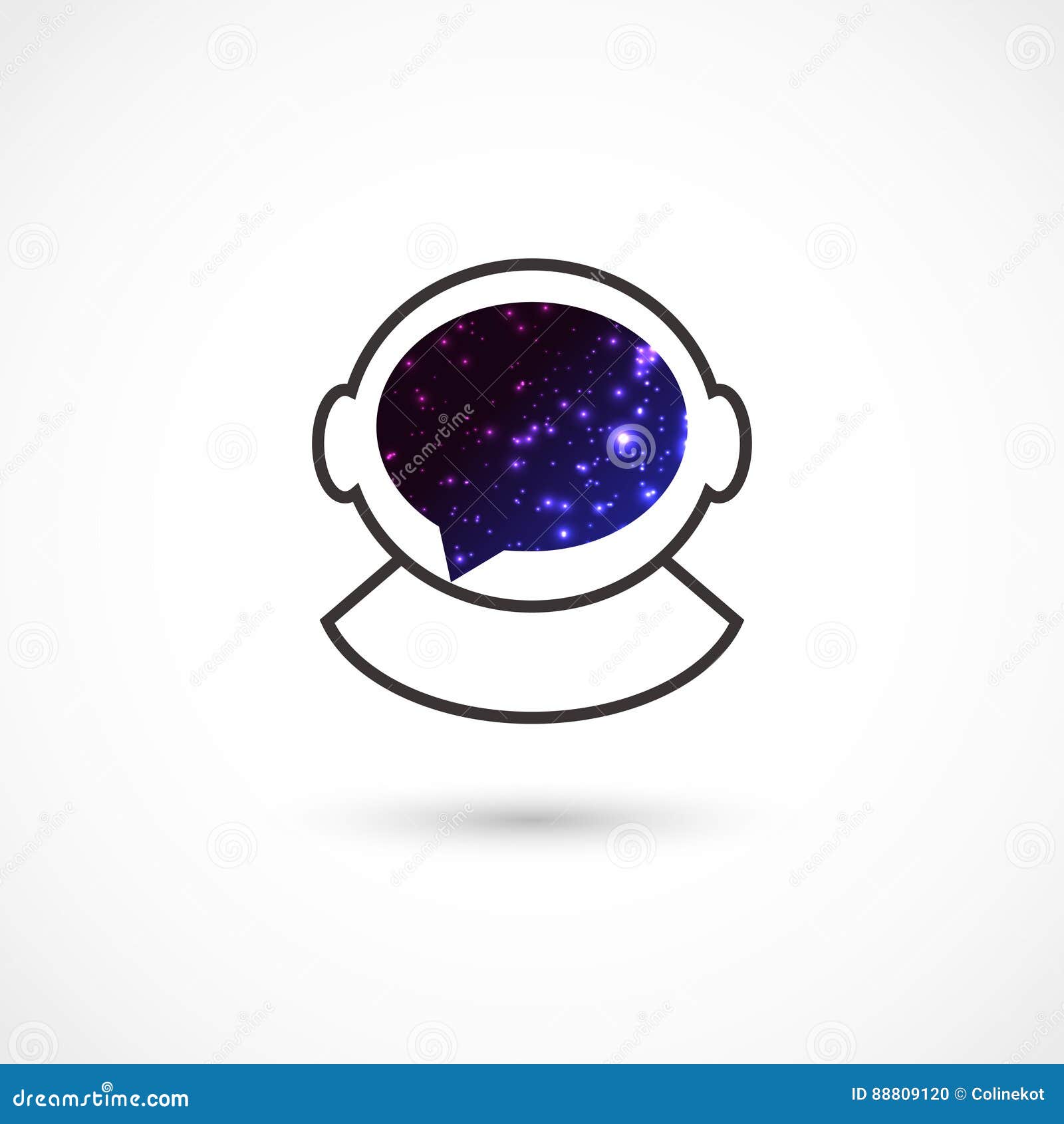 Vector astronaut symbol stock vector. Illustration of outer - 88809120