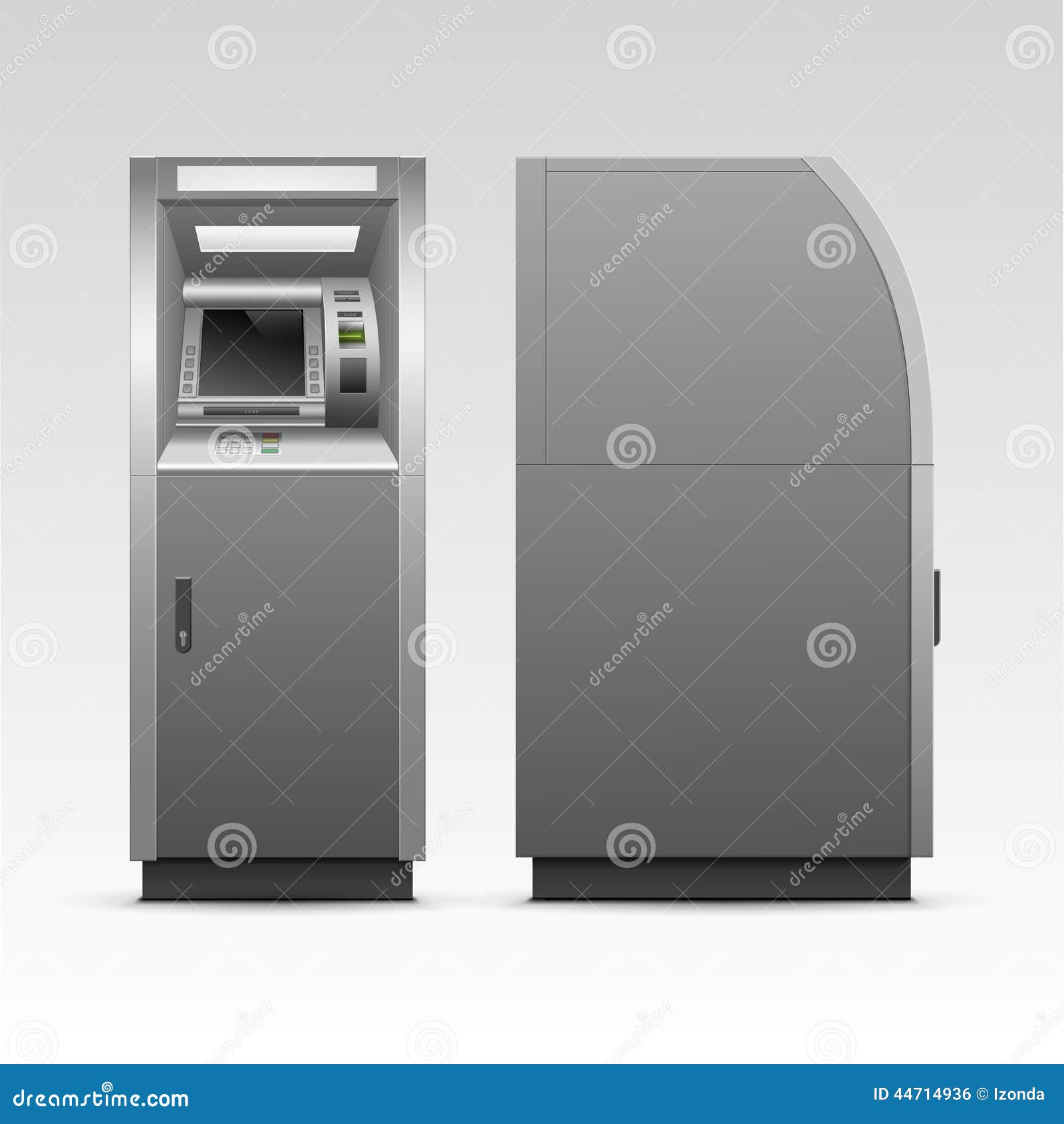 Vector ATM Bank Cash Machine Isolated Stock Illustration - Illustration ...