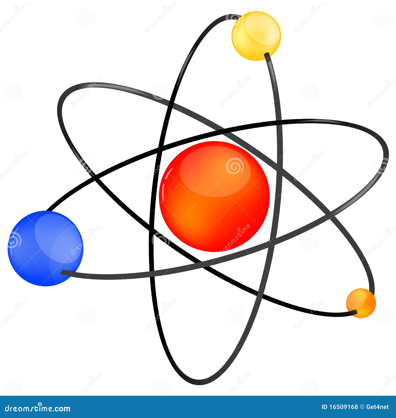 Atom Icon. Neon Light Atomic Neutron. Atom Blue Color. Nuclear Atom. 3d ...
