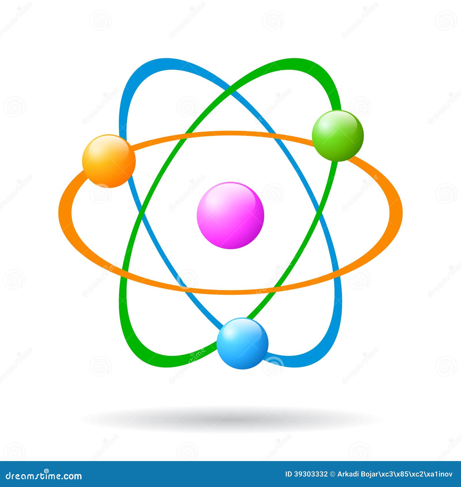 Vector atom icon stock vector. Illustration of chemistry - 39303332