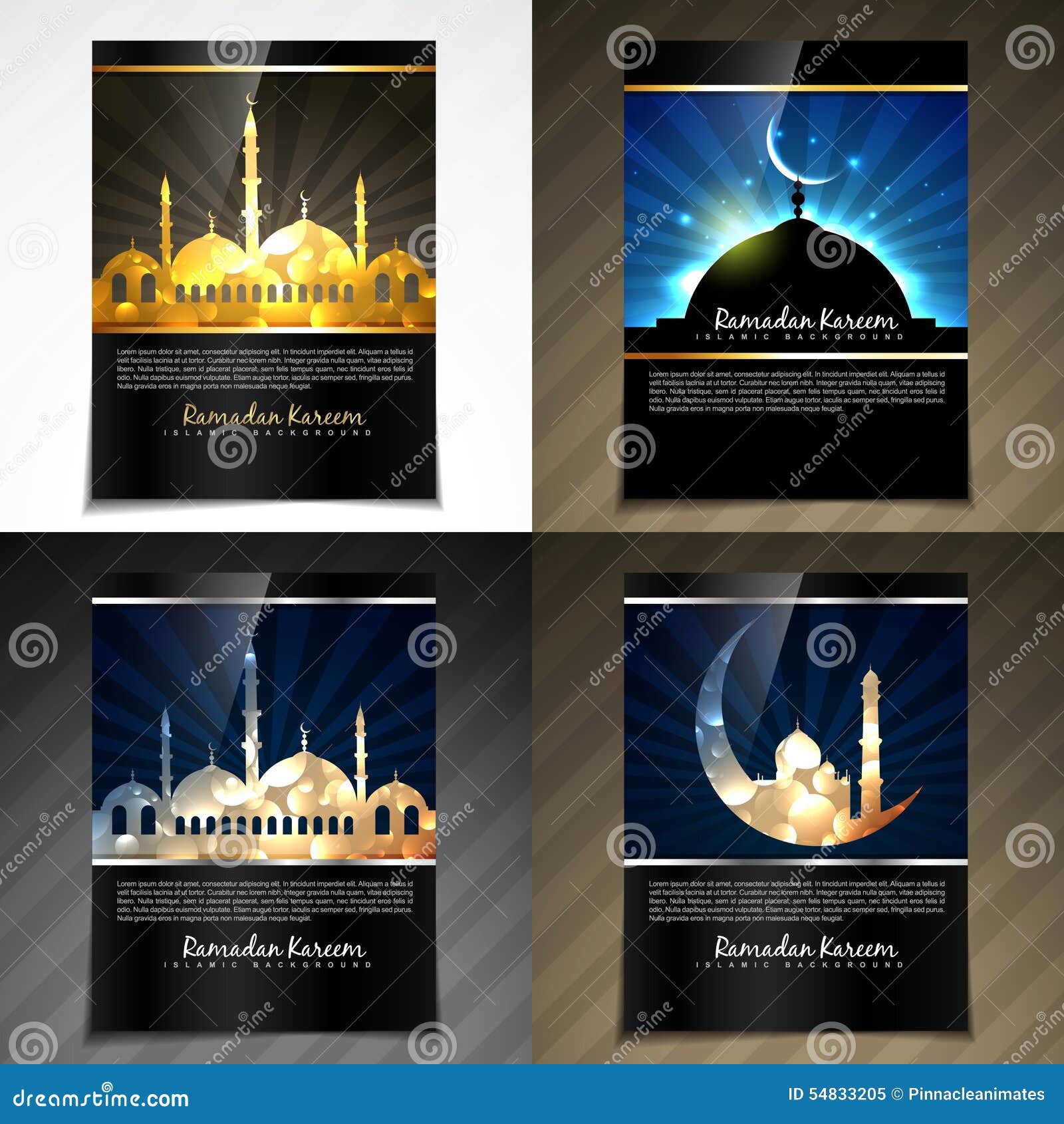 Vector Attractive Brochure of Eid Festival Illustration Stock Vector ...