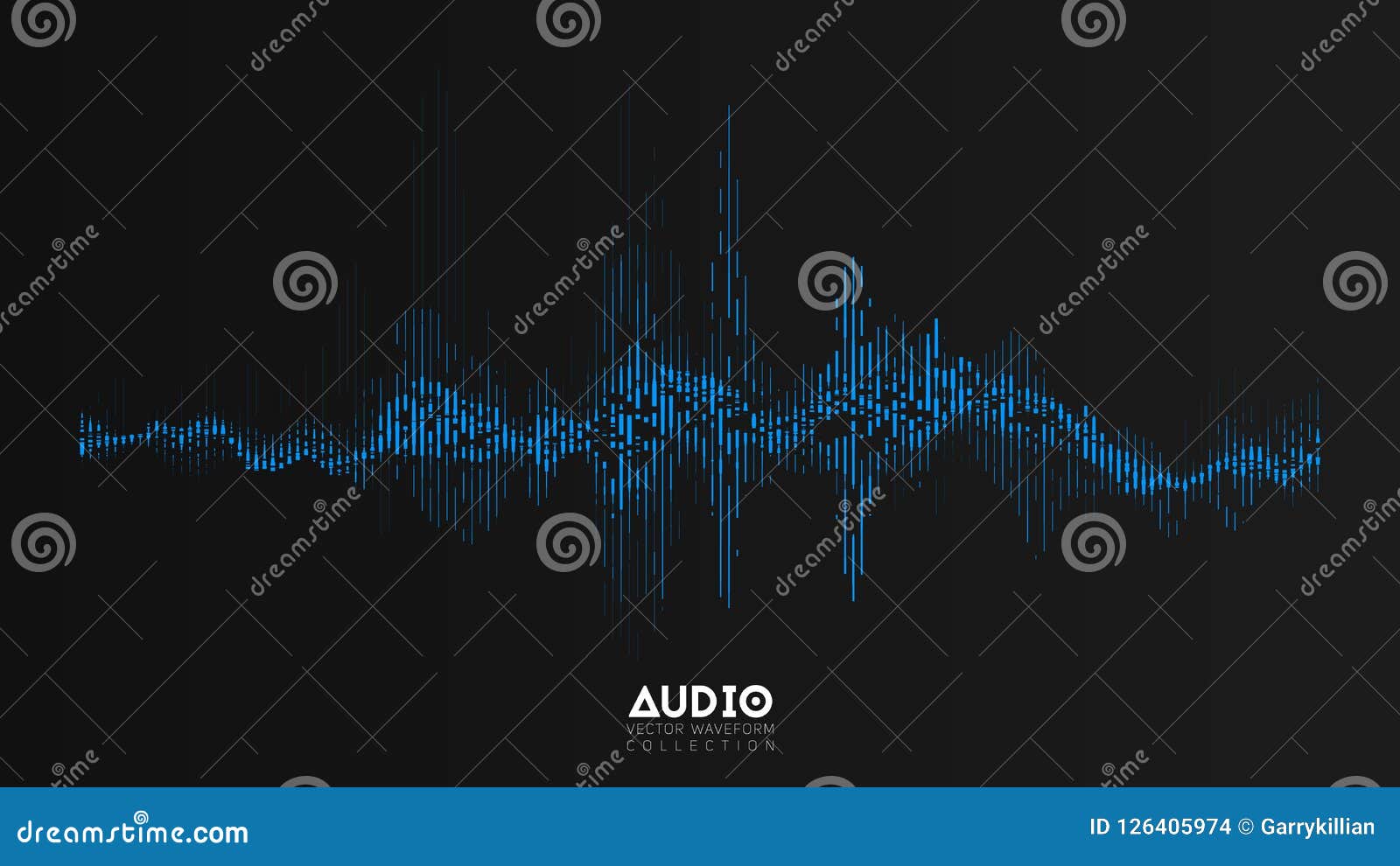Vector Audio Wavefrom. Abstract Music Waves Oscillation. Futuristic ...