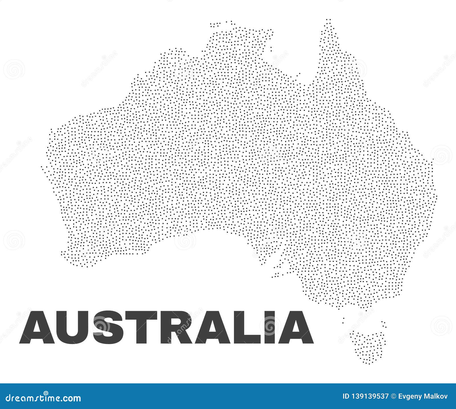 Vector Australia Map of Dots Stock Vector - Illustration of country ...