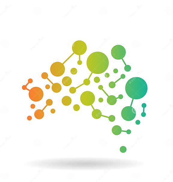 Australia Map Network Image Logo Stock Vector - Illustration of dotted ...
