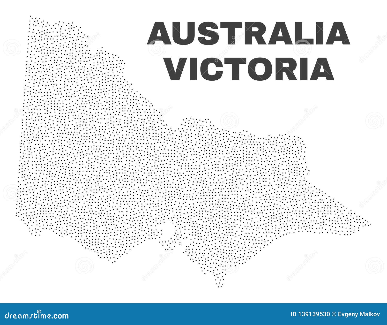 Vector Australian Victoria Map of Points Stock Vector - Illustration of ...