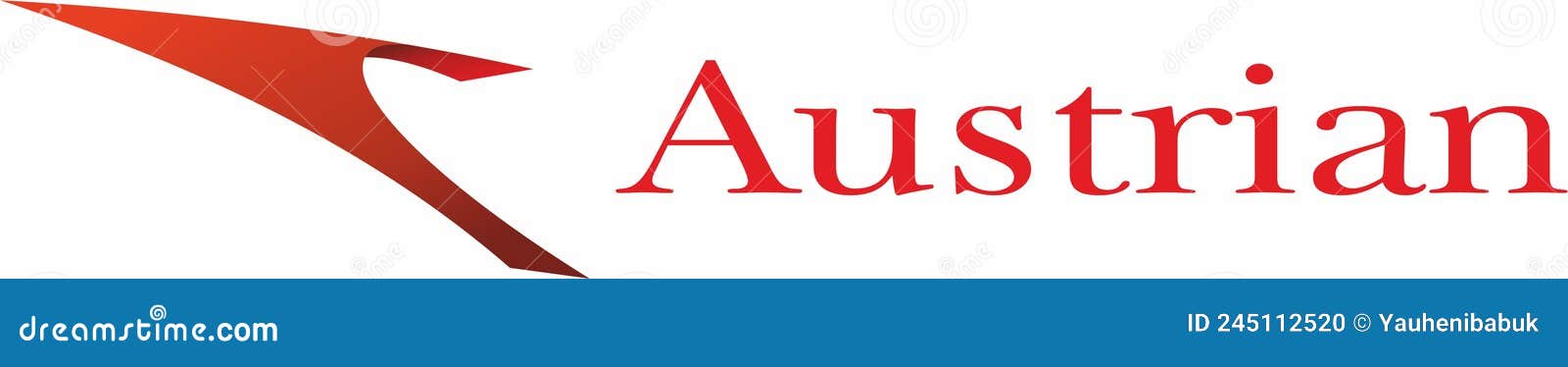 Austrian Airlines Logo editorial image. Illustration of boeing - 245112520