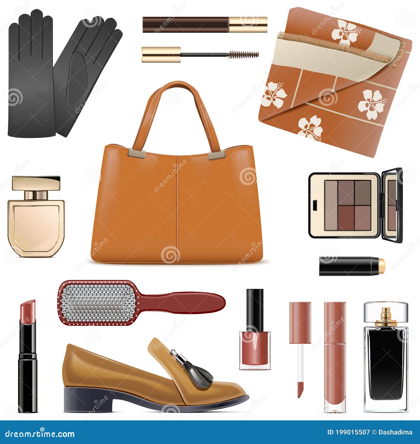 Vector Autumn Female Accessories Stock Vector - Illustration of casual ...