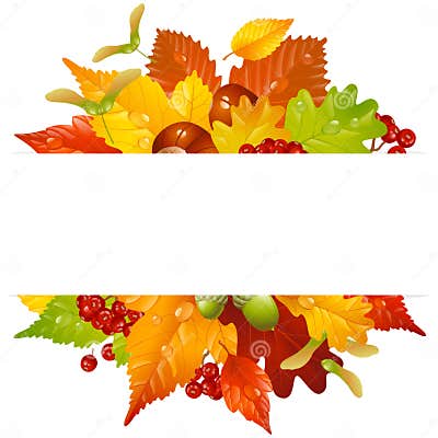 Vector Autumn Frame with Fall Leaf 2 Stock Vector - Illustration of ...