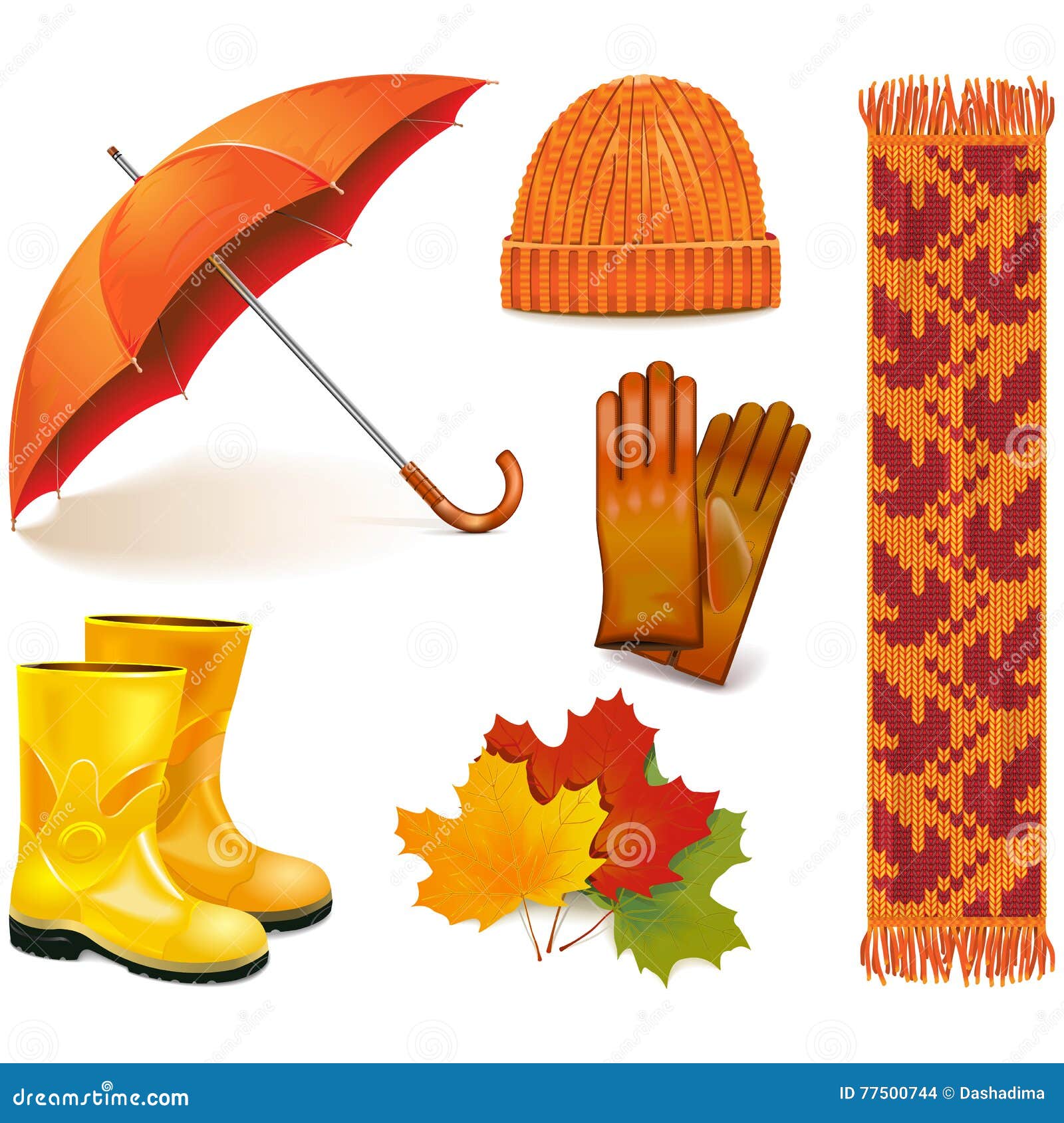 Vector Autumn Icons stock vector. Illustration of leaf - 77500744