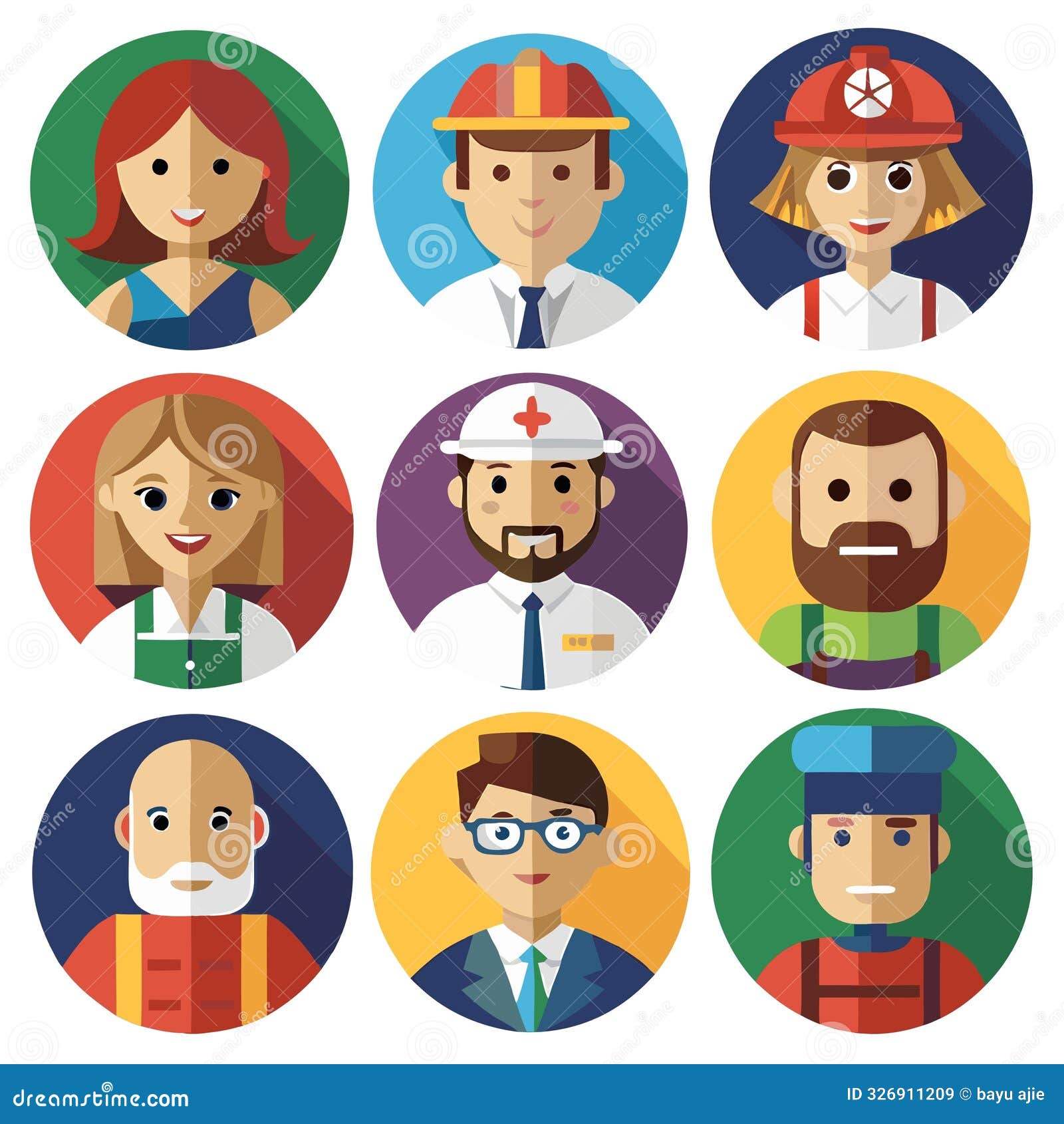 Vector of Avatar Men and Women Profile, Flat Profile Vector, Different ...