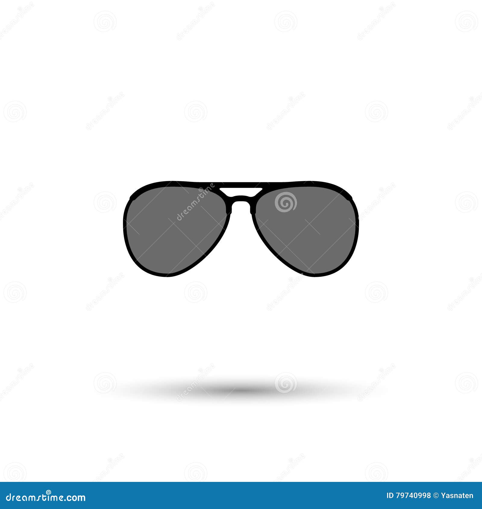 Vector Aviator Sunglasses Icon Stock Vector - Illustration of black ...