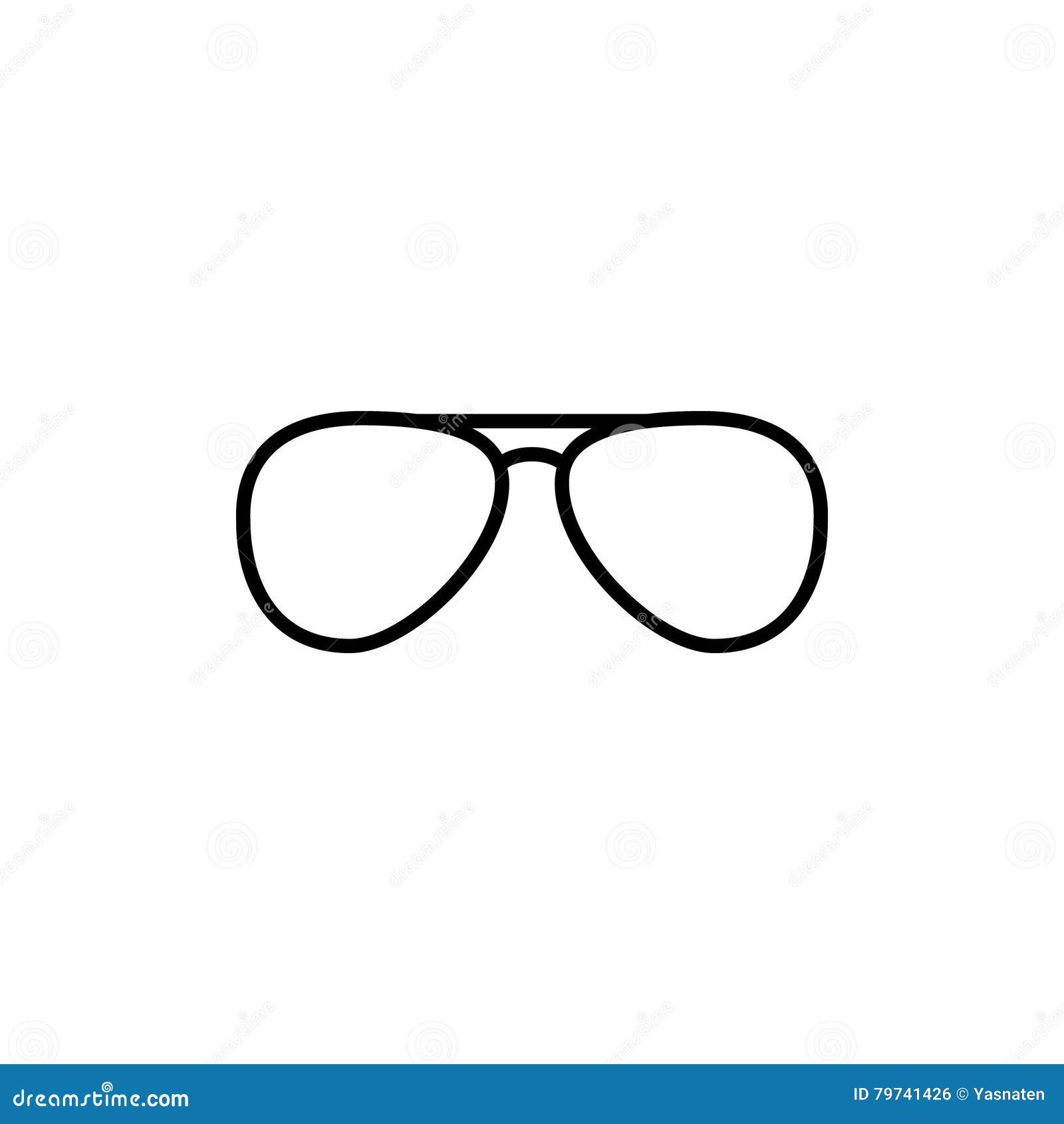 Vector Aviator Sunglasses Icon Stock Vector - Illustration of summer ...