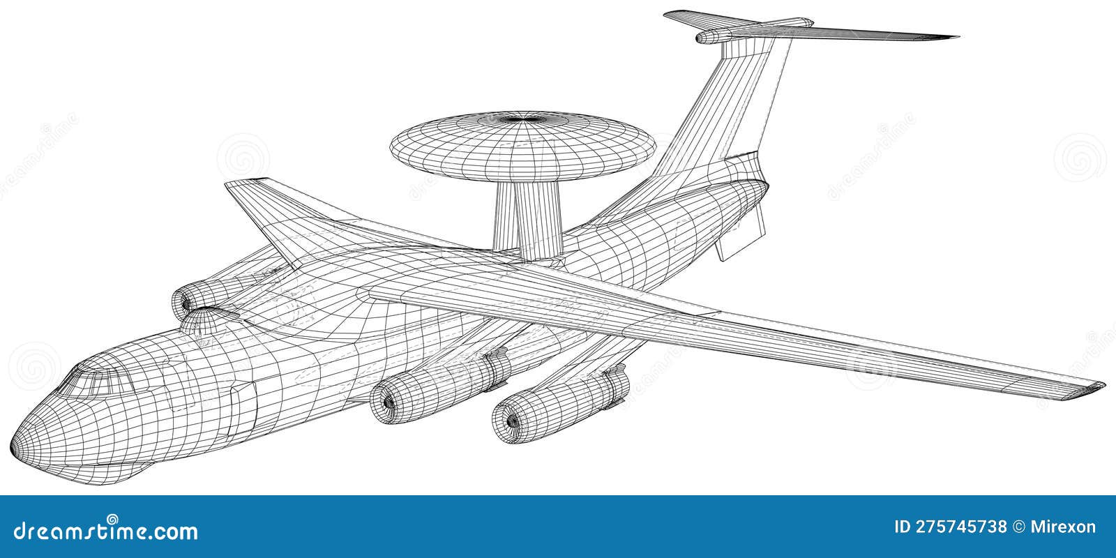 Vector AWACS Plane. Available EPS-10 Vector Format Stock Vector ...