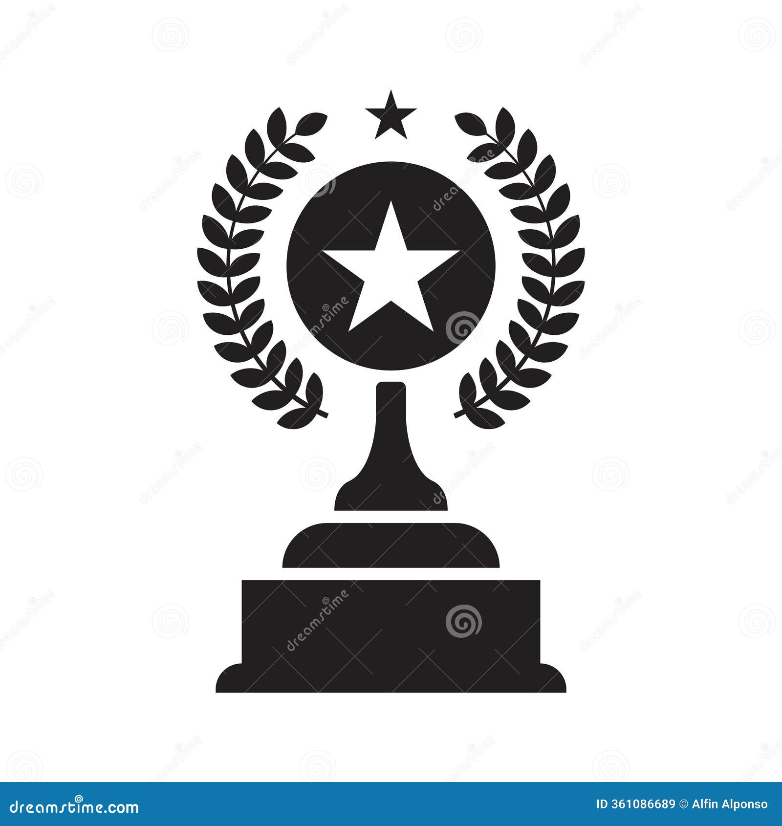 Vector Award Icon Silhouette. Award Symbol Stock Illustration ...