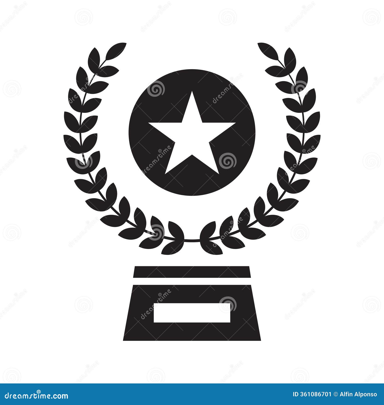 Vector Award Icon Silhouette. Award Symbol Stock Illustration ...