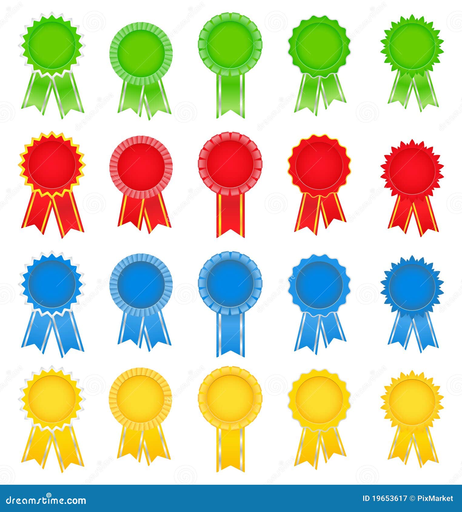 Vector Award Ribbons stock vector. Illustration of blue - 19653617
