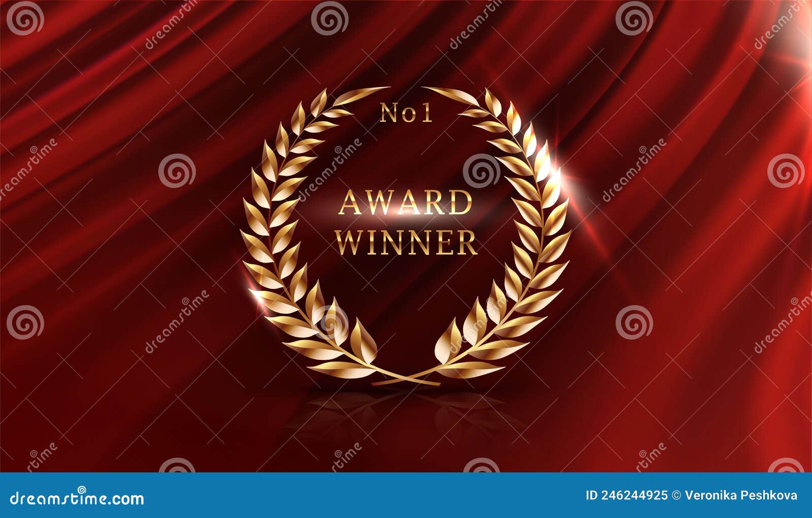 Realistic Vector Award Winner Nomination Ceremony on Red Luxury ...