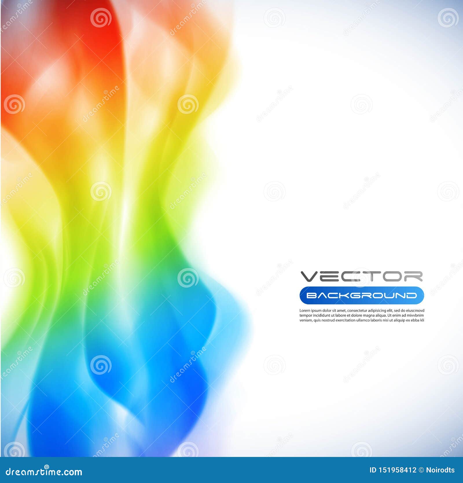 Vector Awesome Abstract Colorful Waves On White Background Stock Vector