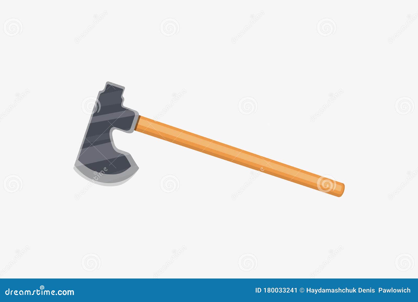 Vector Ax in Cartoon Flat Style Isolated on White. Stock Vector ...