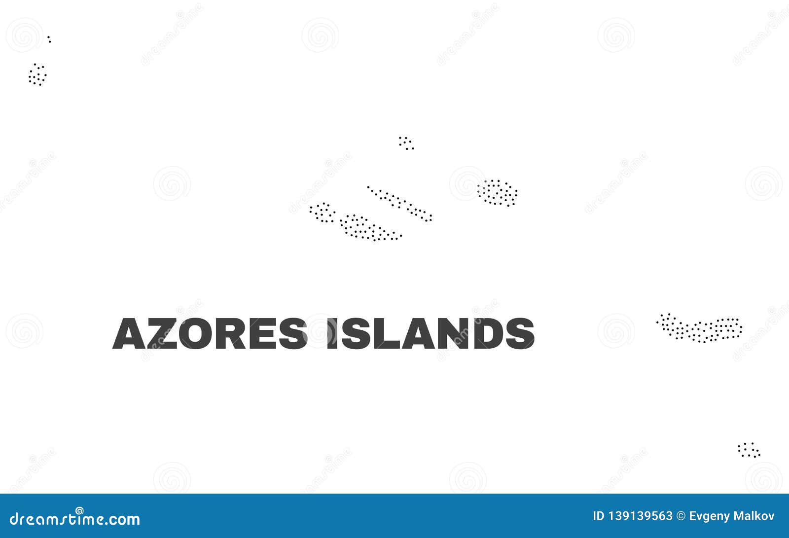 Vector Azores Islands Map of Points Stock Vector - Illustration of ...