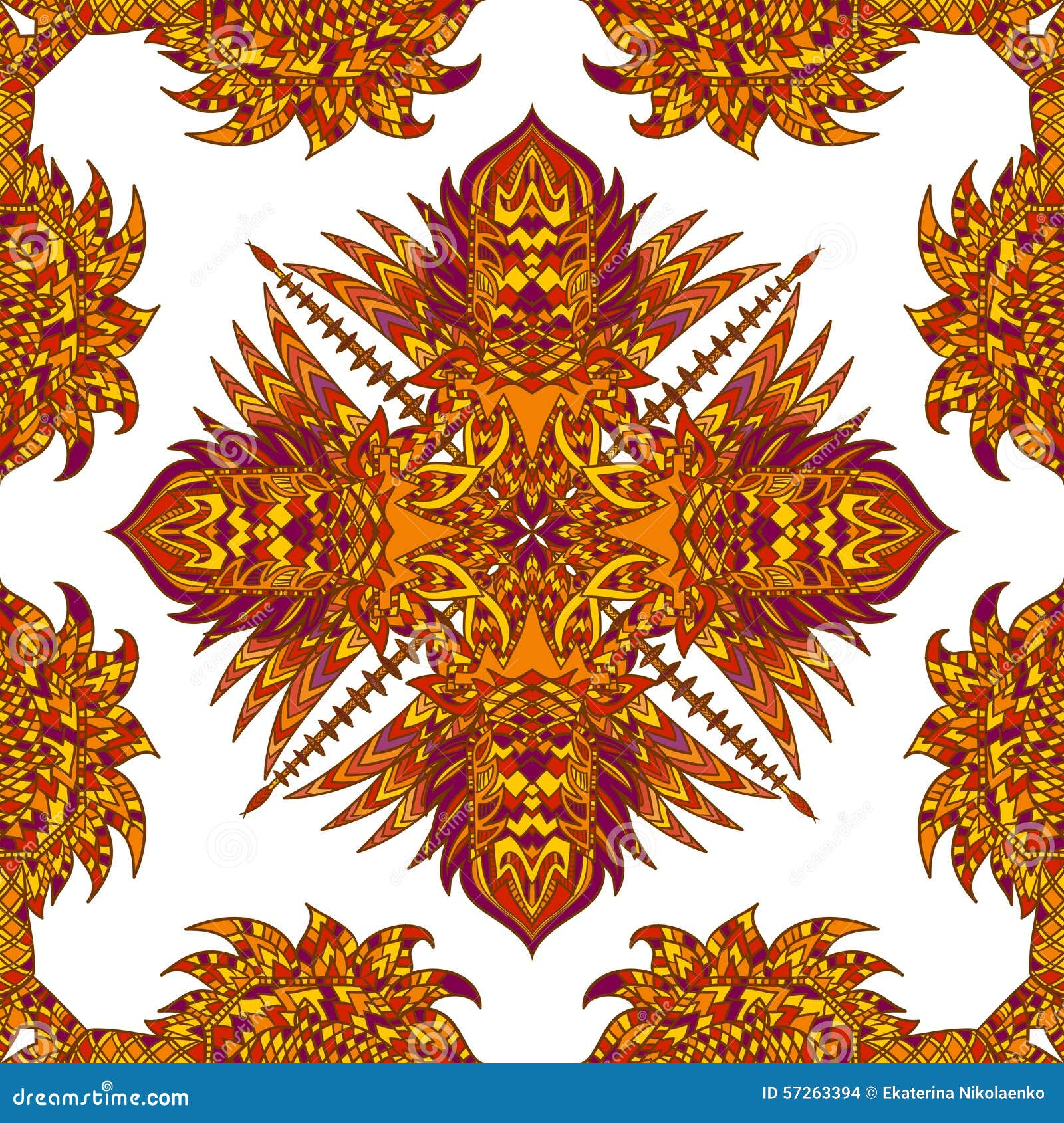 Vector Aztec Geometric Seamless Pattern. Background with a Latin ...