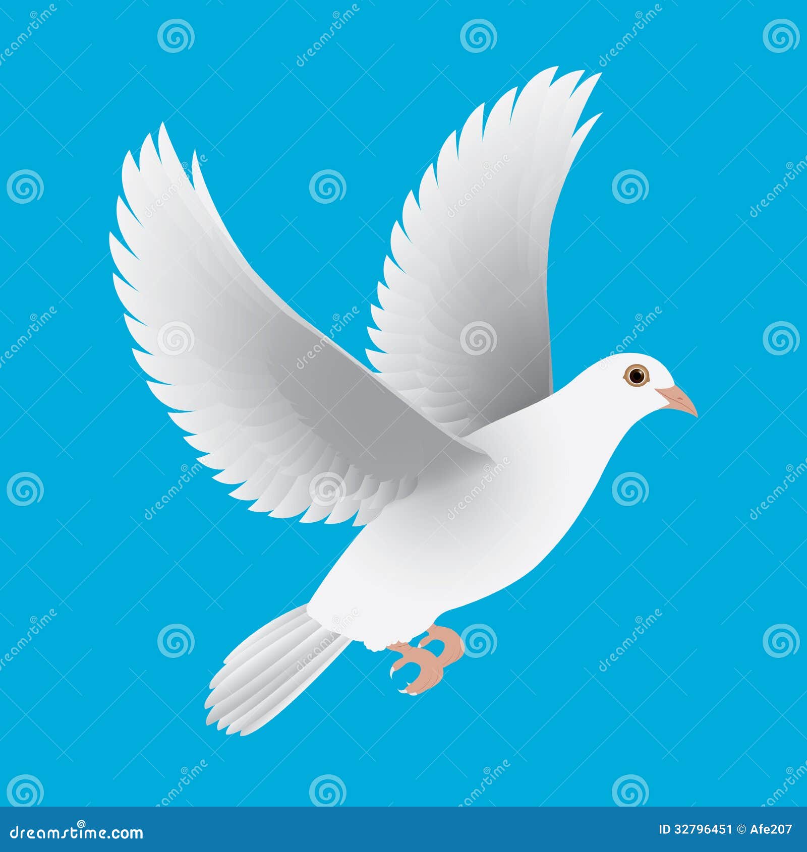 Vector Azul Aislado Paloma Blanca Ilustración del Vector - Ilustración ...