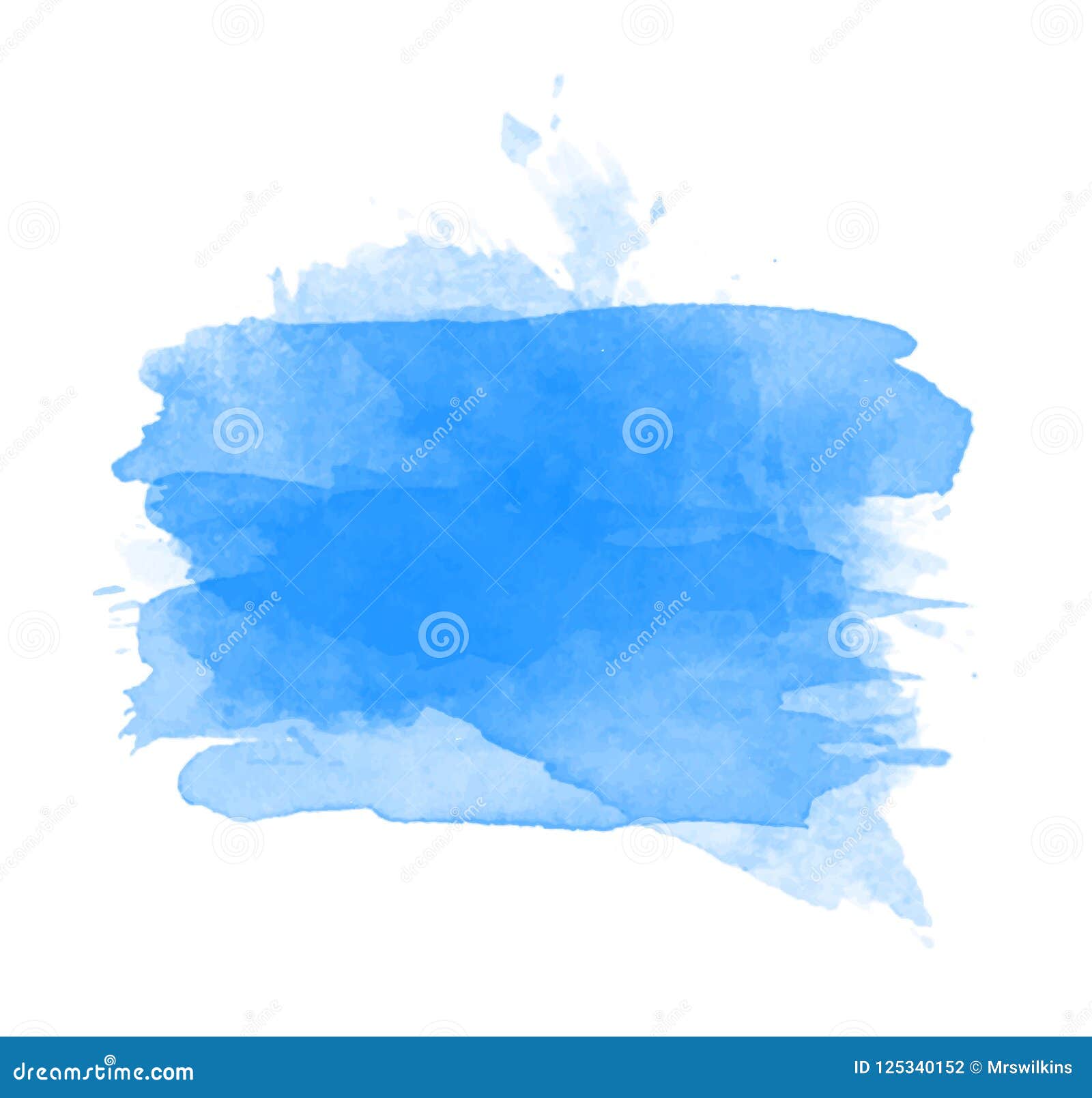 Vector Azul De La Mancha De La Acuarela Stock de ilustración ...