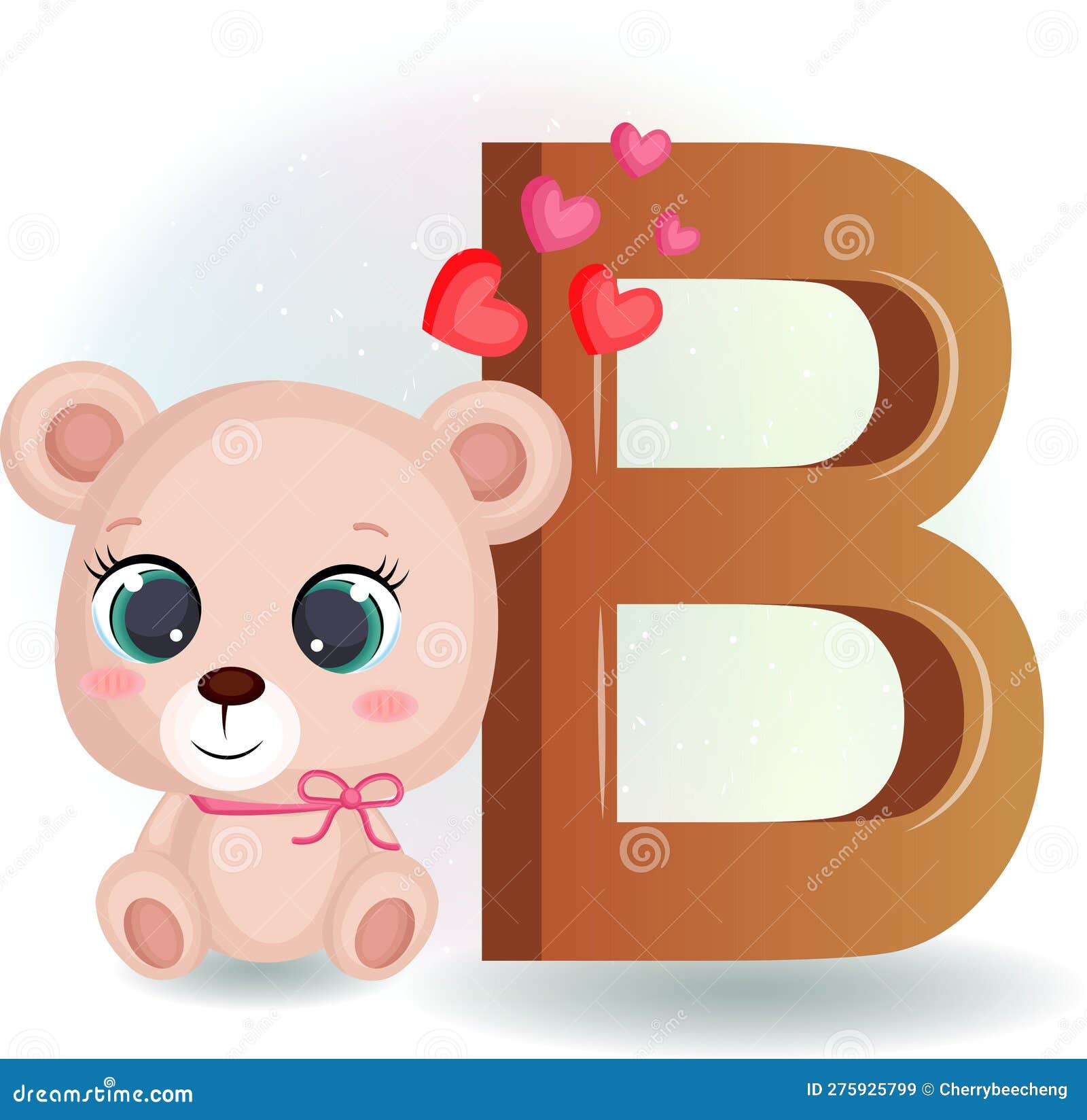 Vector B for bear stock illustration. Illustration of cartoon - 275925799