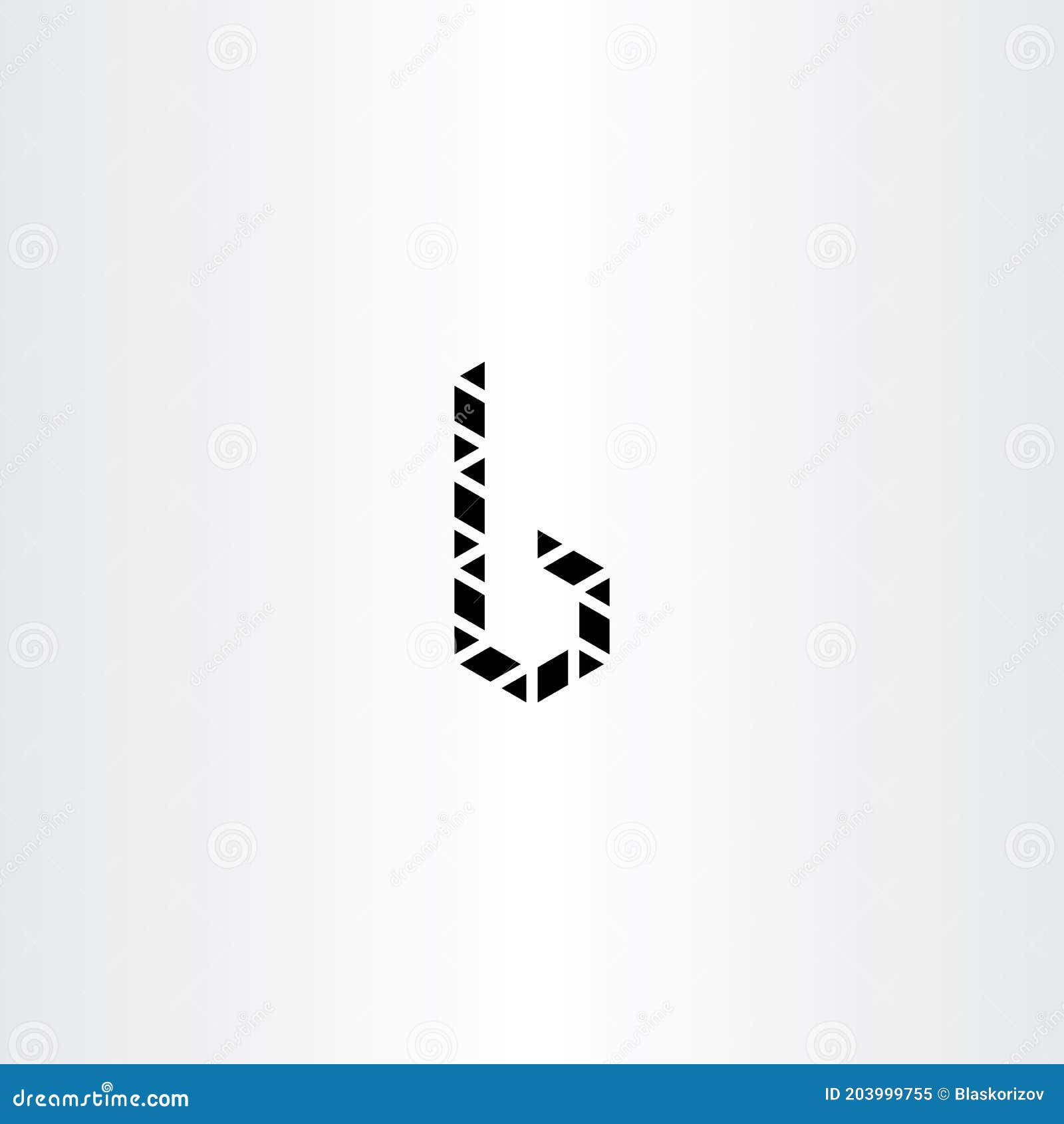 Vector B Letter Icon B Symbol Black Geometric Sign Stock Vector ...