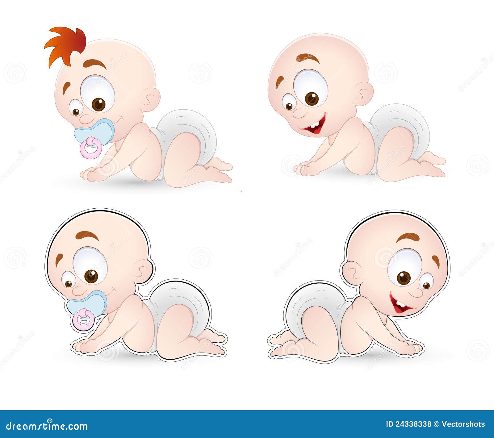 Vector Babies stock vector. Illustration of cute, asian - 24338338