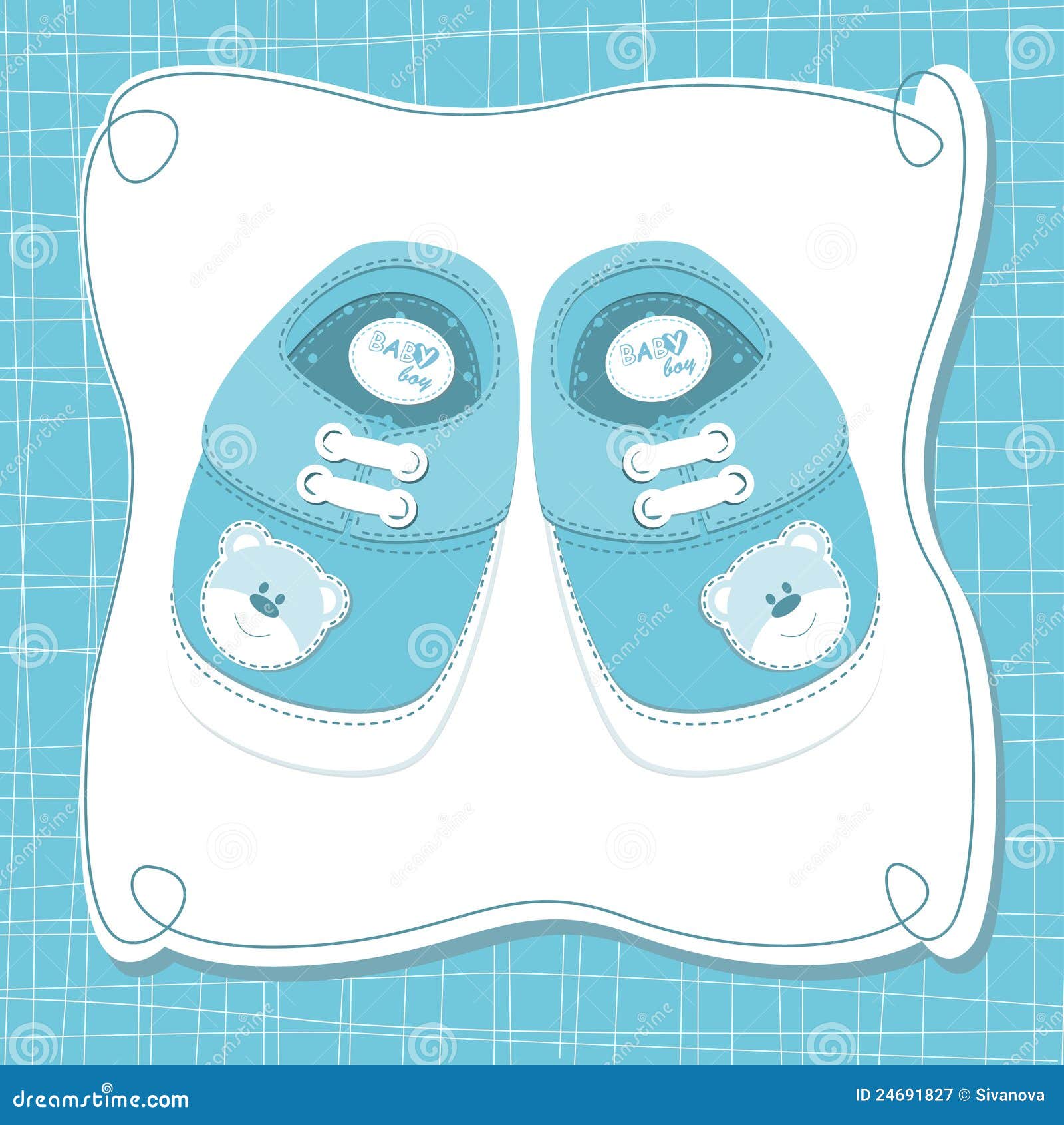 Vector baby boy card stock vector. Illustration of holiday - 24691827