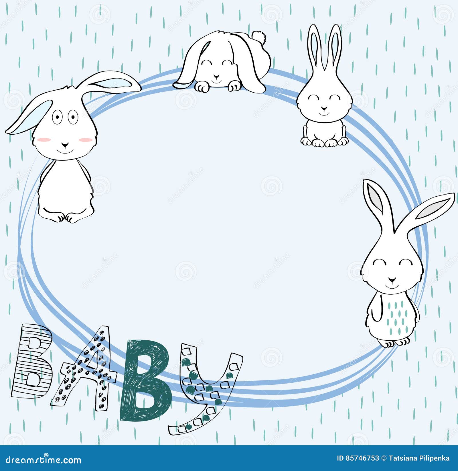 Vector Baby Frame stock vector. Illustration of greeting - 85746753