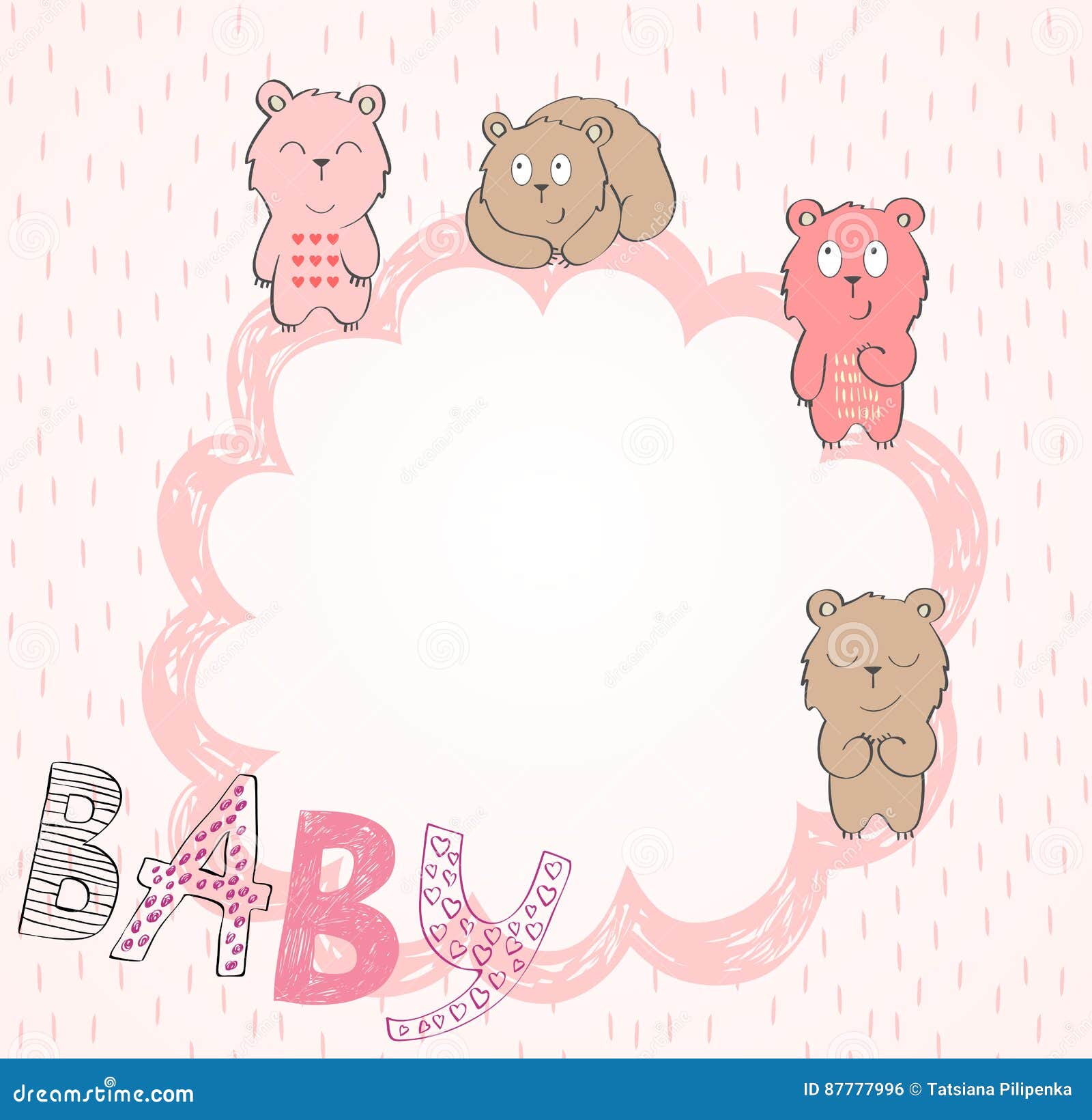 Vector Baby Frame stock vector. Illustration of decoration - 87777996