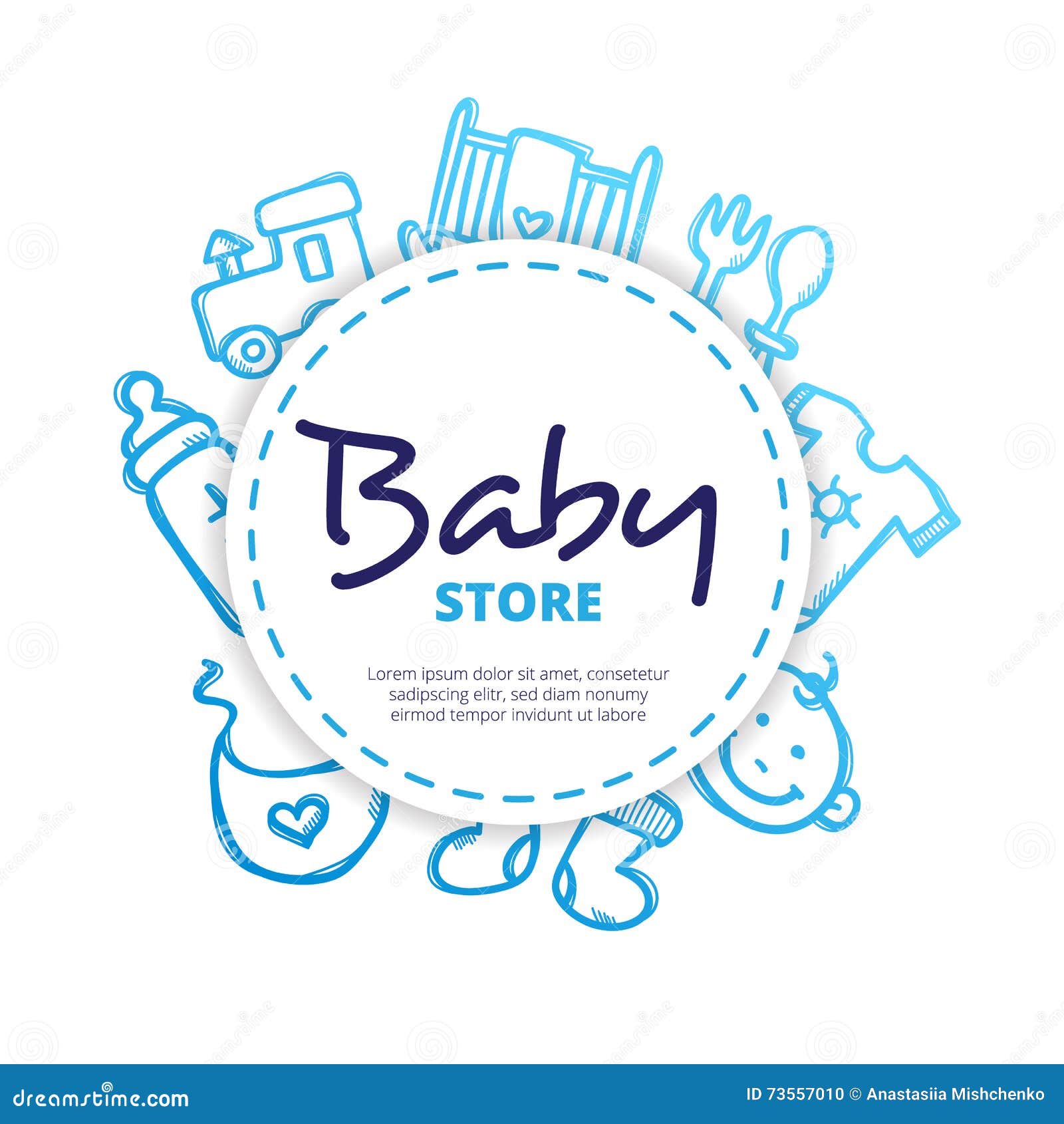Vector Baby Icons Circle Composition. Stock Vector - Illustration of ...