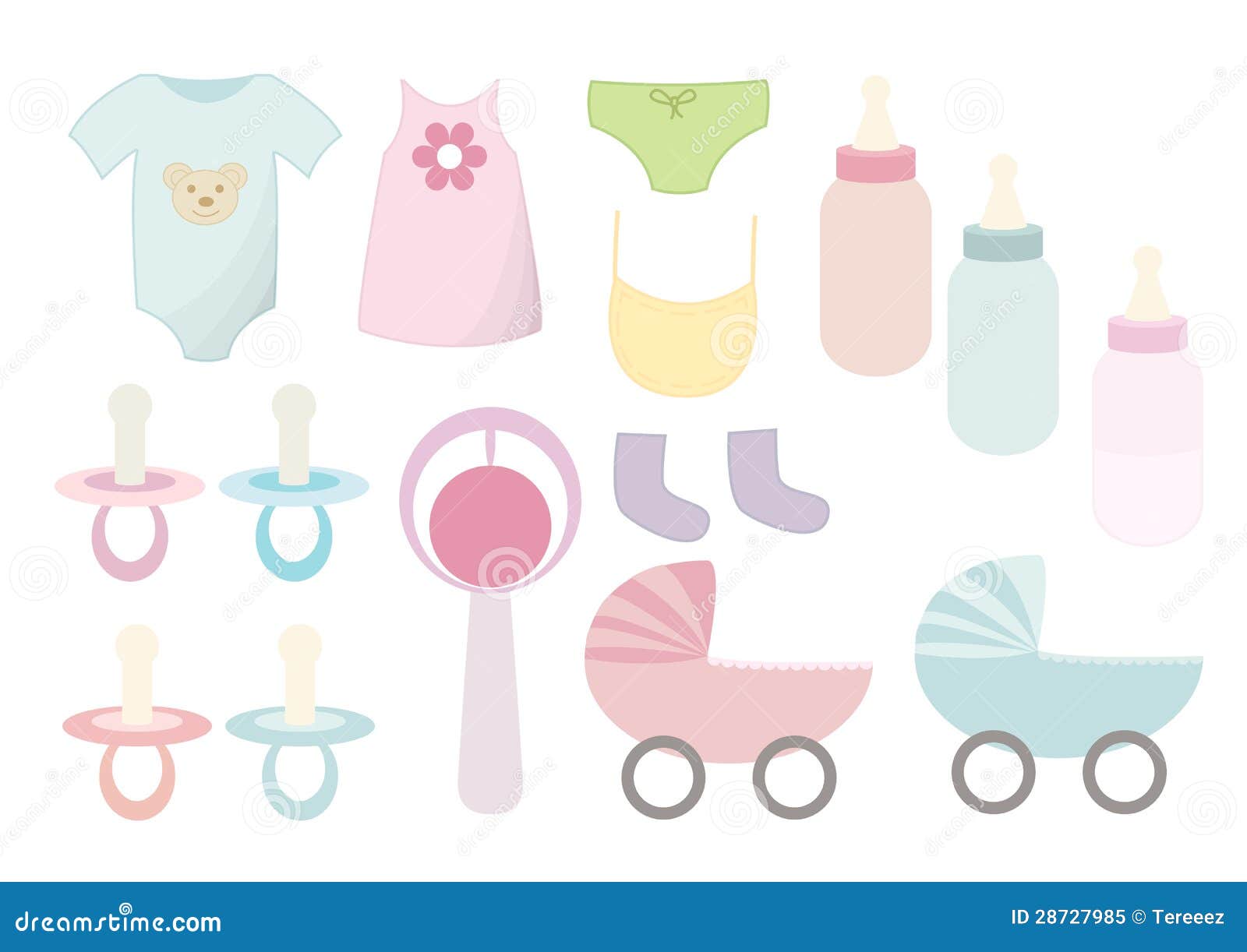 Vector baby things stock vector. Illustration of dress - 28727985
