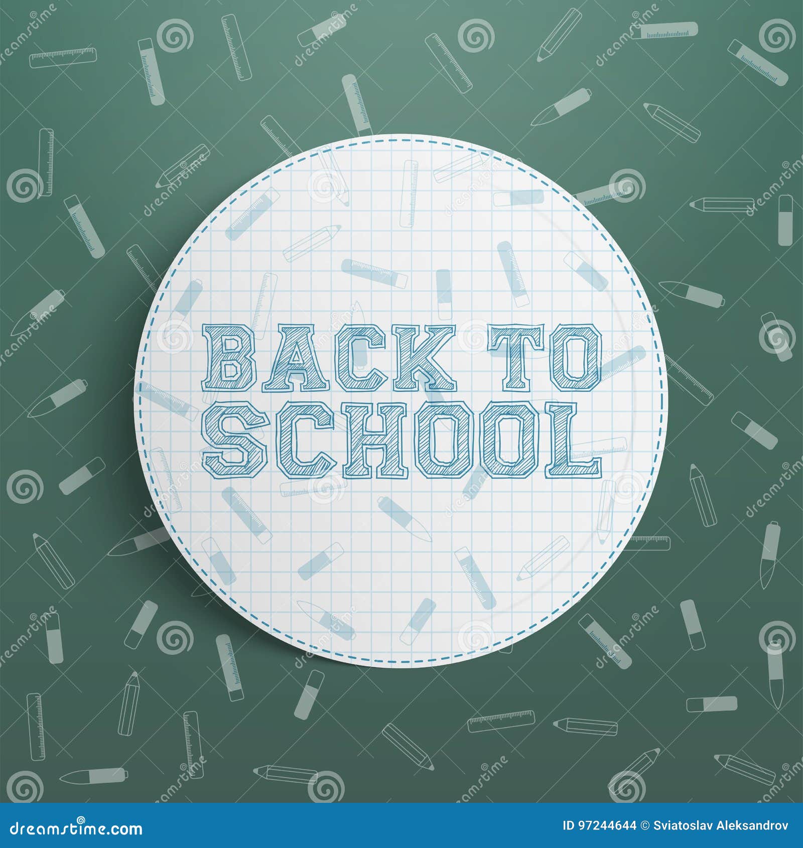 Vector Back To School Circle Design Element Stock Vector - Illustration ...