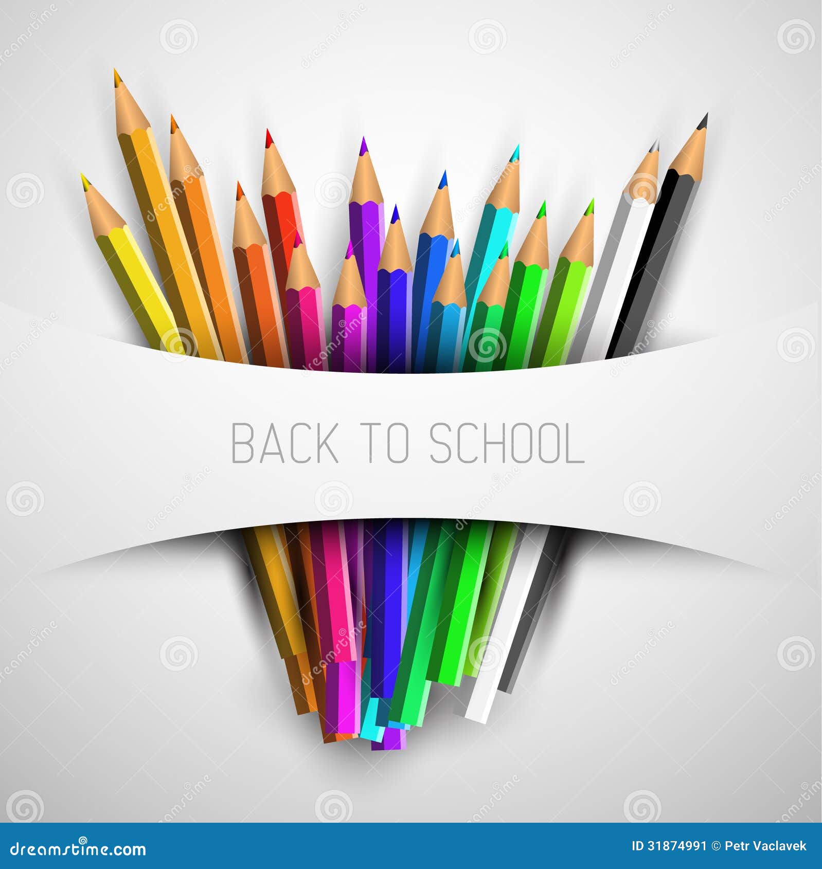 Vector Back To School Poster Stock Vector - Illustration of colored ...
