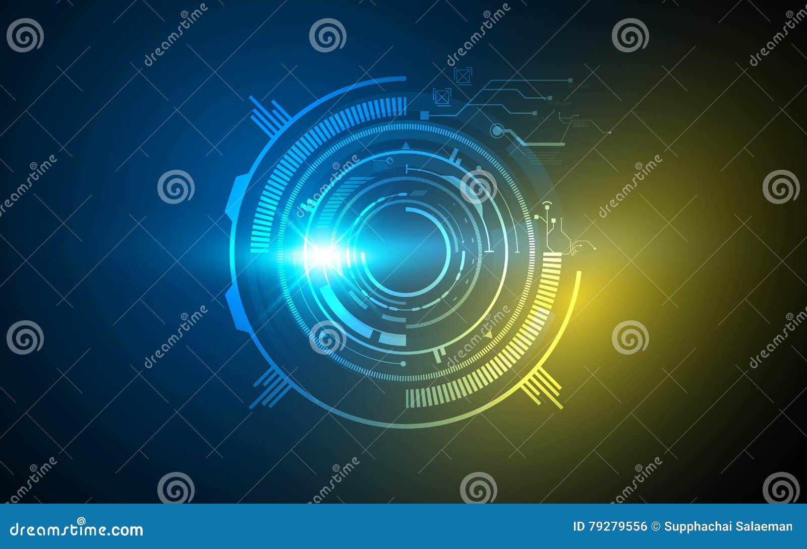 Vector Background Abstract Circular Frame Template Hi Technology ...