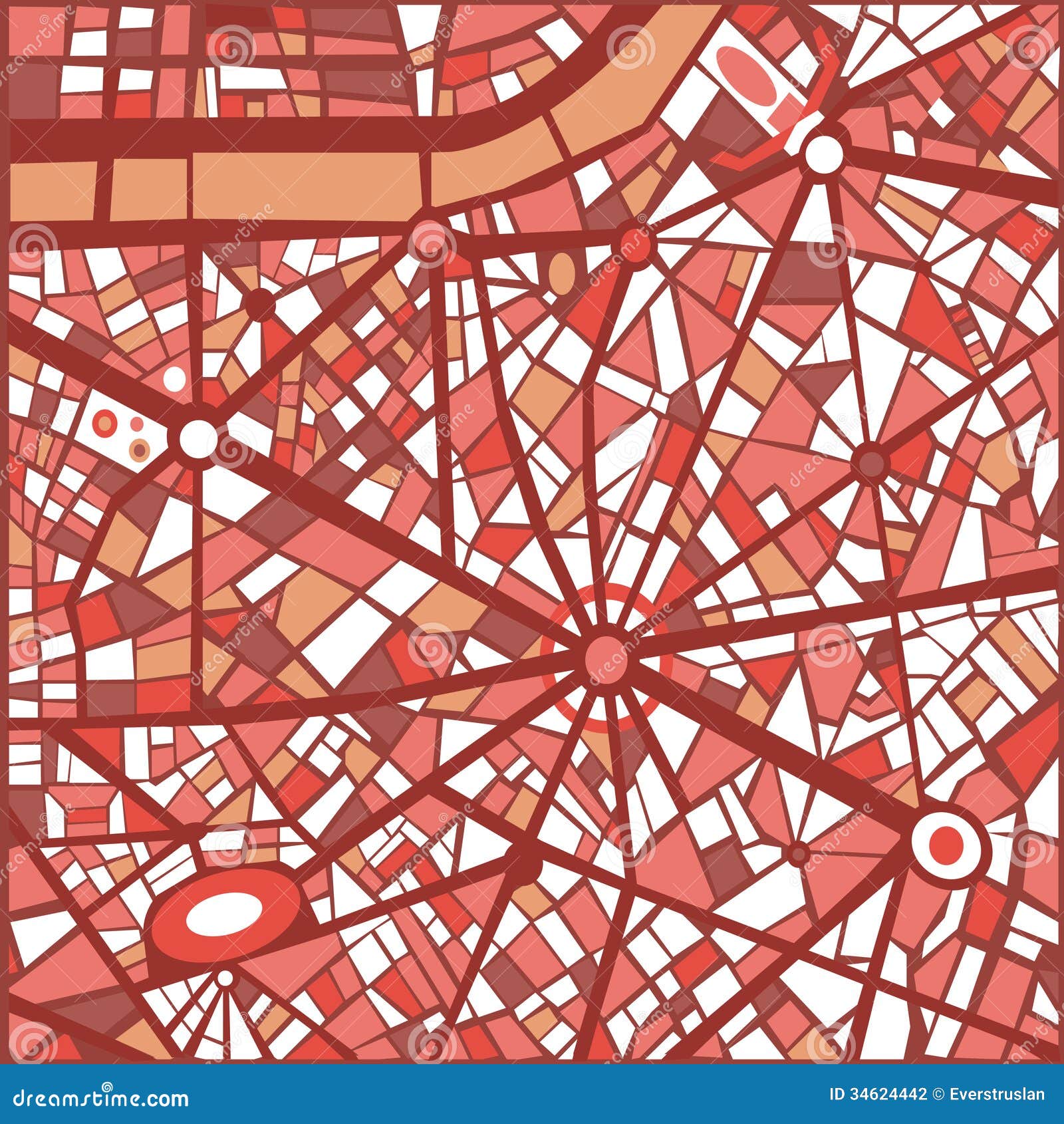 Vector Background Abstract City Map Stock Vector - Illustration of ...