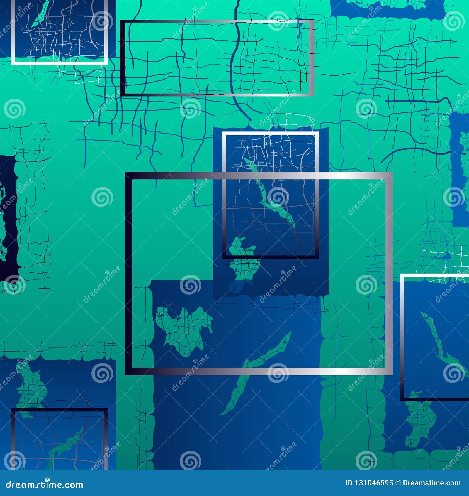 Vector Background of Abstract 3D Objects Stock Vector - Illustration of ...