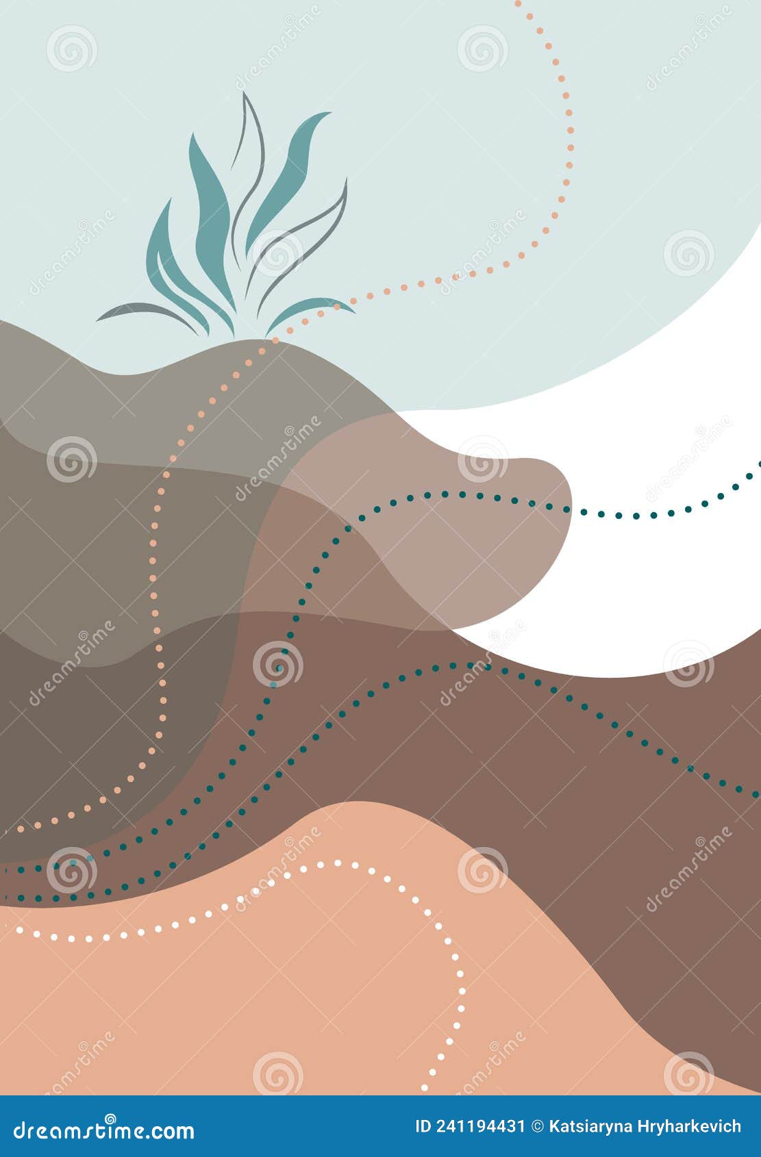 Bush In The Form Of A Circle With Flowers. Vector Illustration On White ...