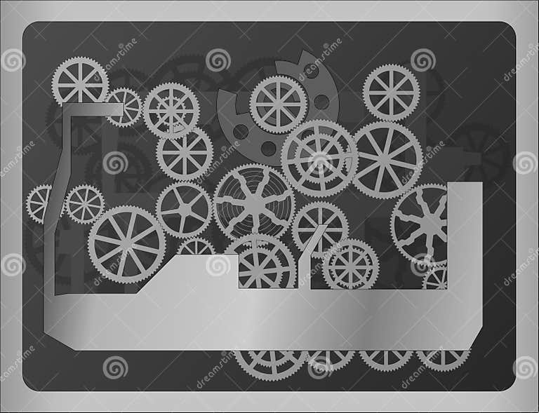 Vector Background with Abstract Mechanism Stock Vector - Illustration ...