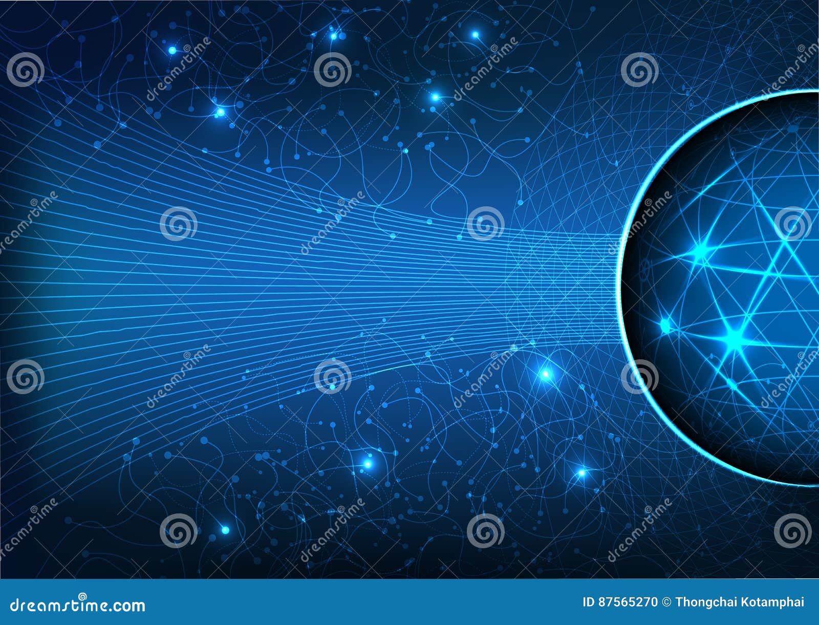 Vector Background Abstract Technology Communication Data Science Stock Illustration ...