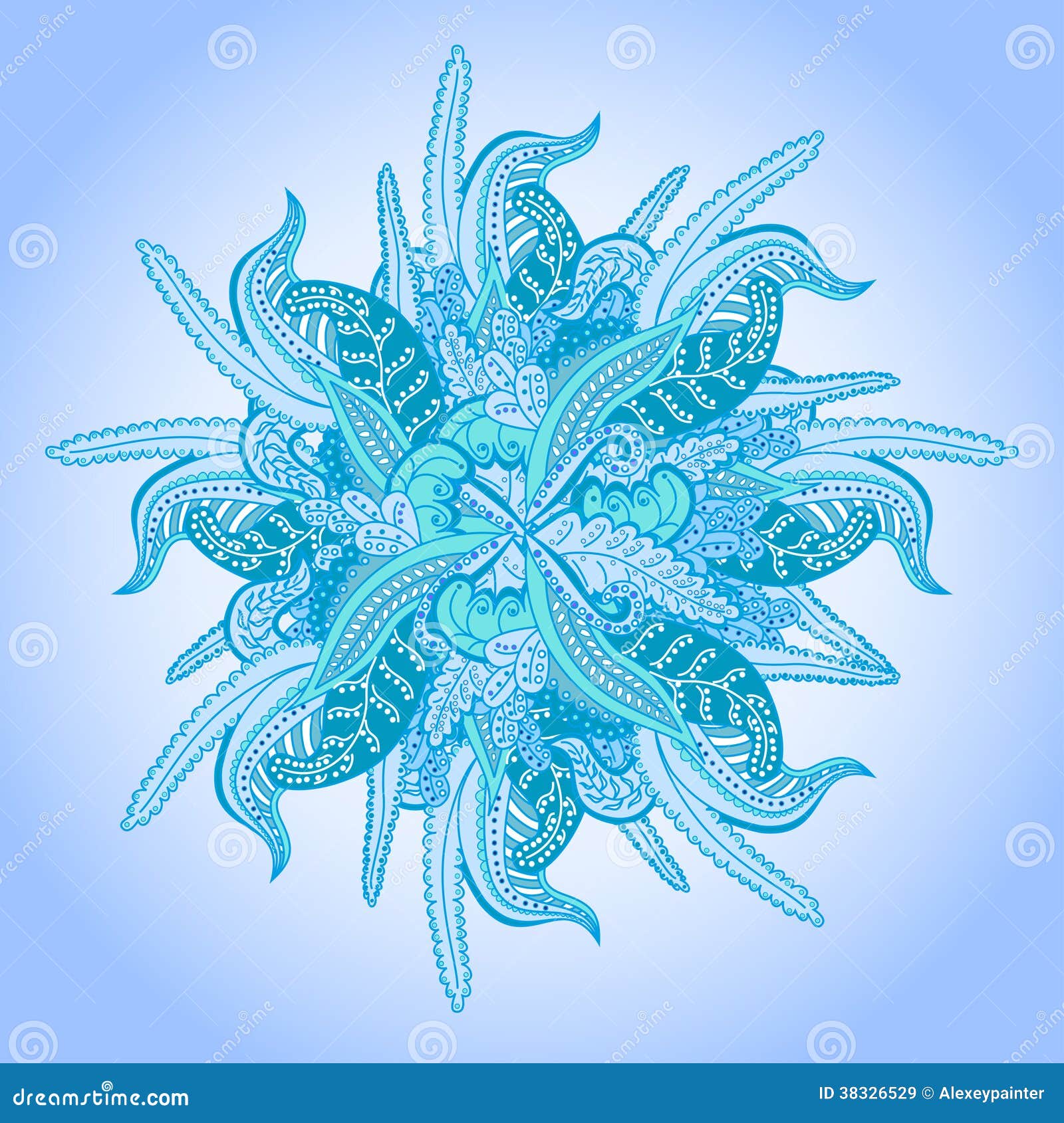 Vector Background with Abstract Unusual Flowers. Bright Winter Pattern ...