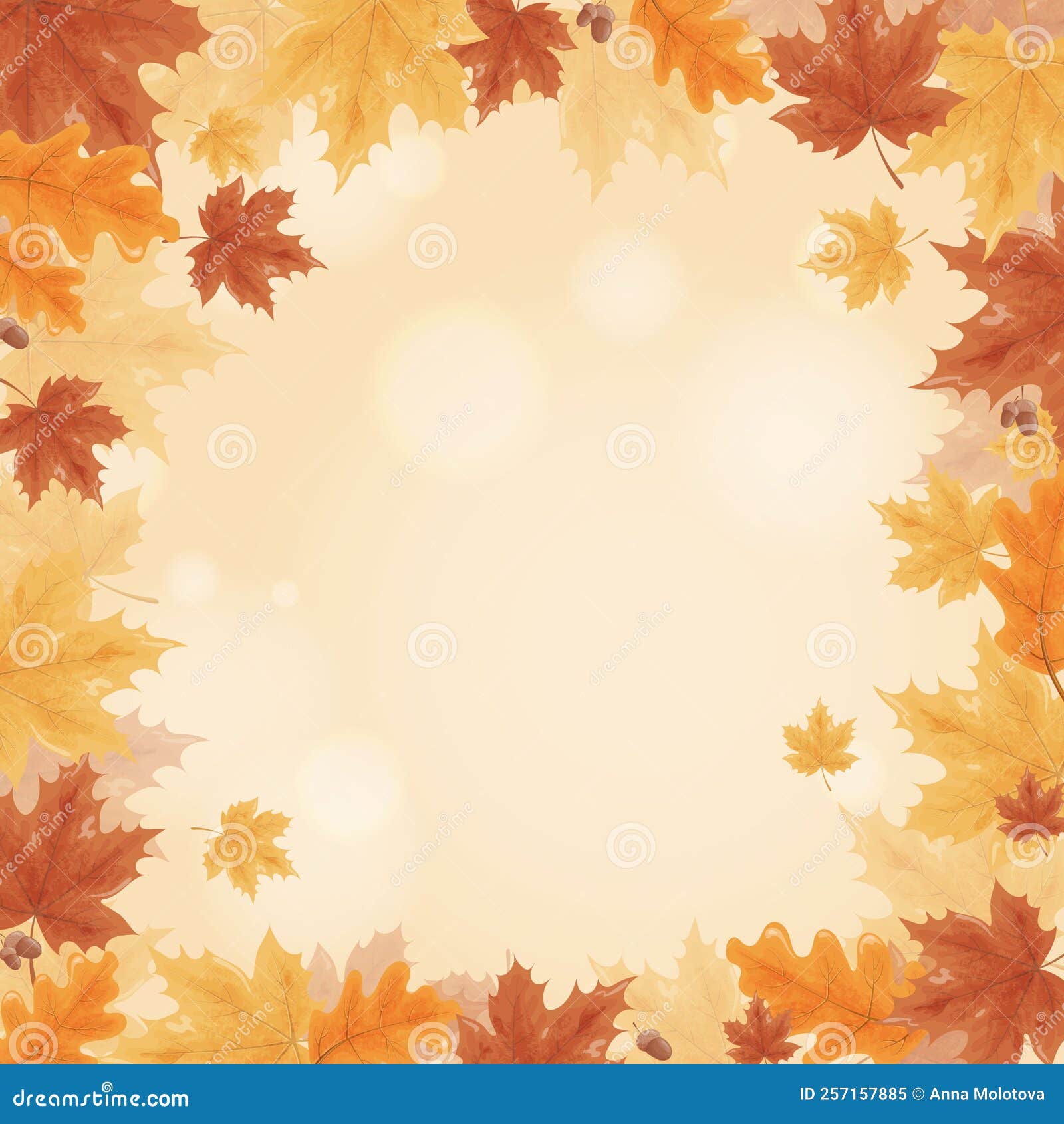 Vector Background with Autumn Leaves Stock Illustration - Illustration ...