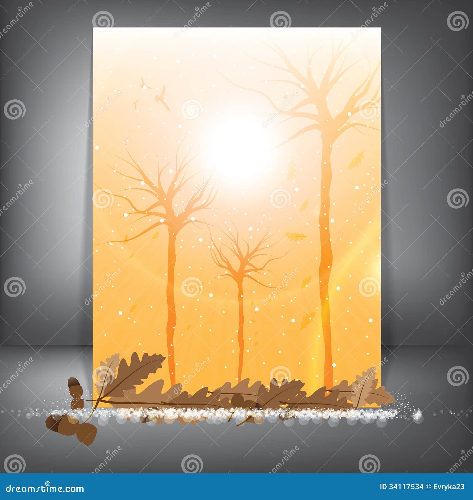 Vector Background Autumn and Winter Stock Vector - Illustration of ...