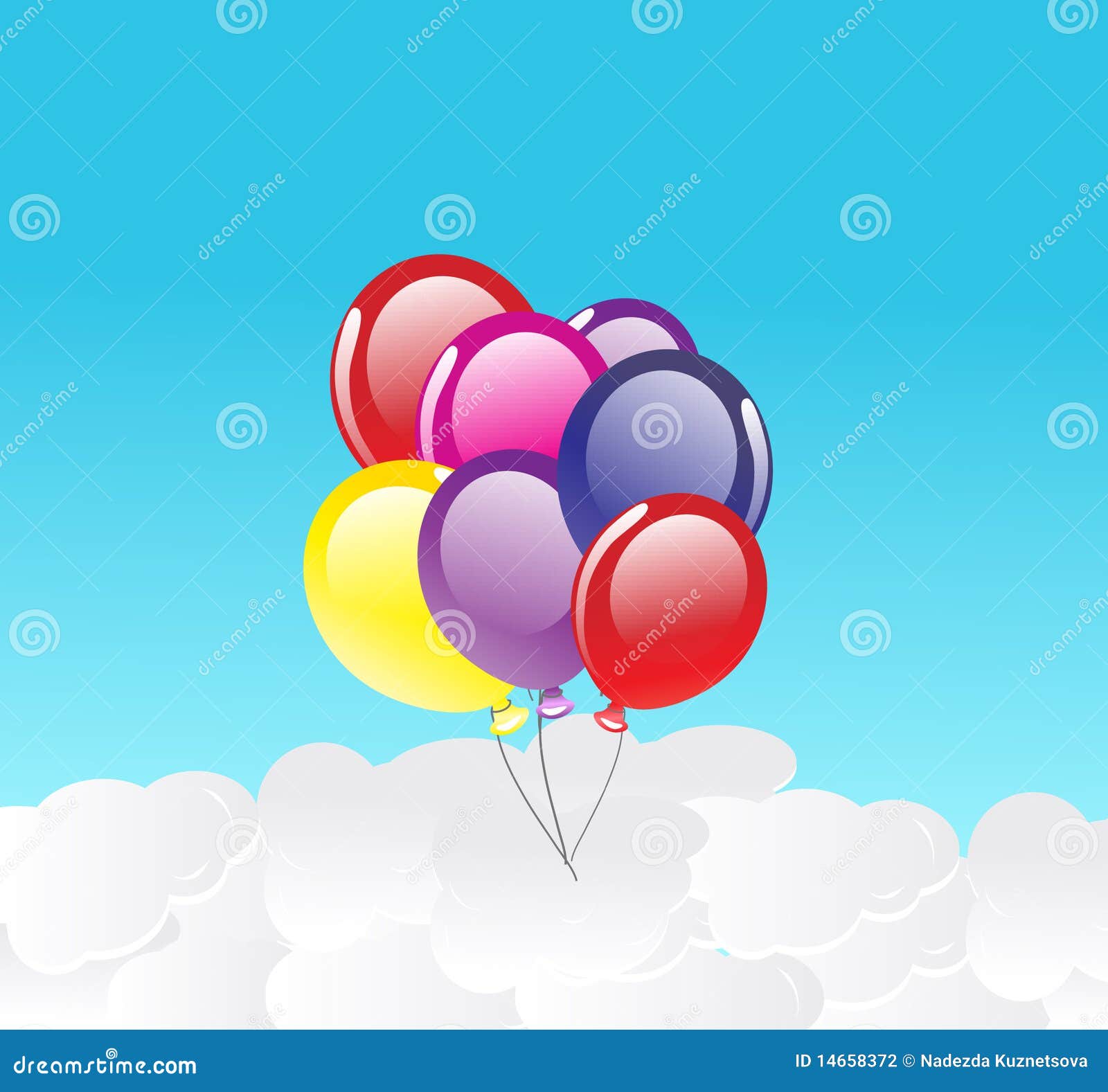 Vector Background with Balloons Stock Vector - Illustration of pattern ...