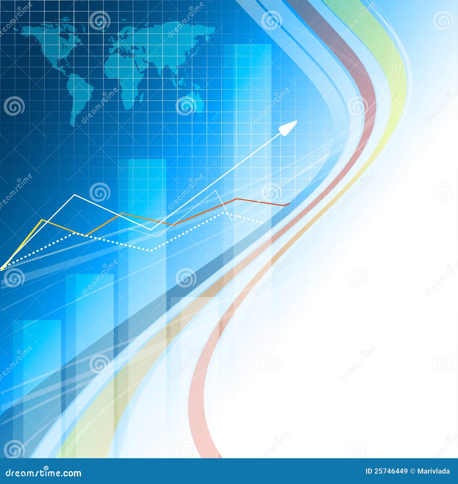 Vector Background with Bar Graphs. Eps10 Stock Vector - Illustration of ...