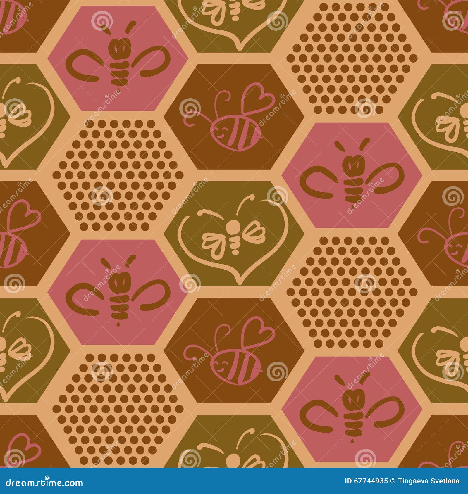 Vector Background with Bees for Your Design. Stock Vector ...