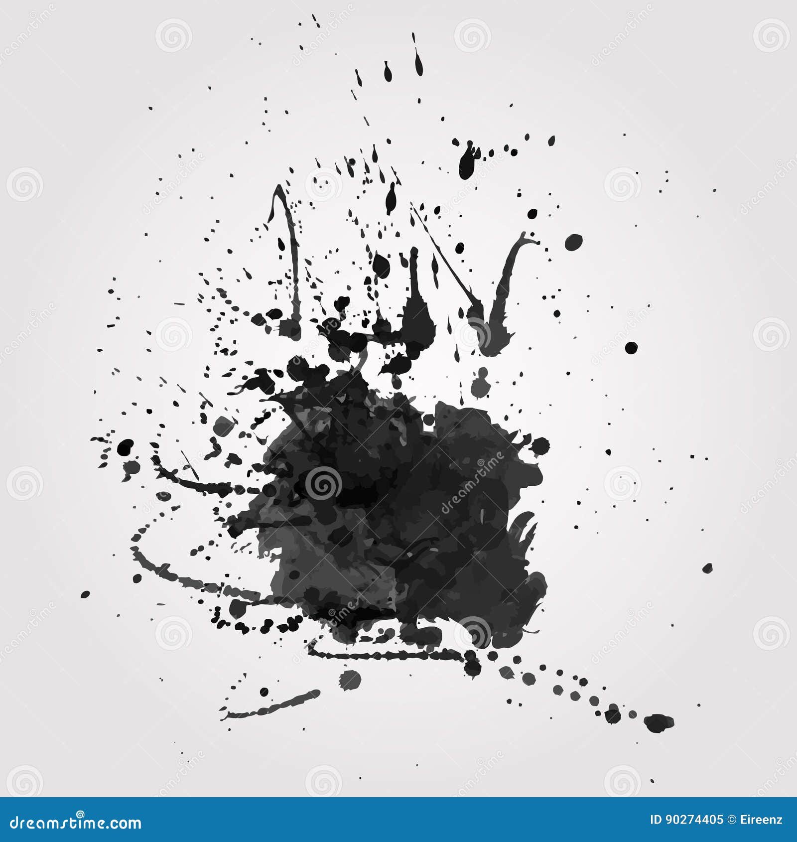 Vector Background with Black Splash Stock Vector - Illustration of dirt ...